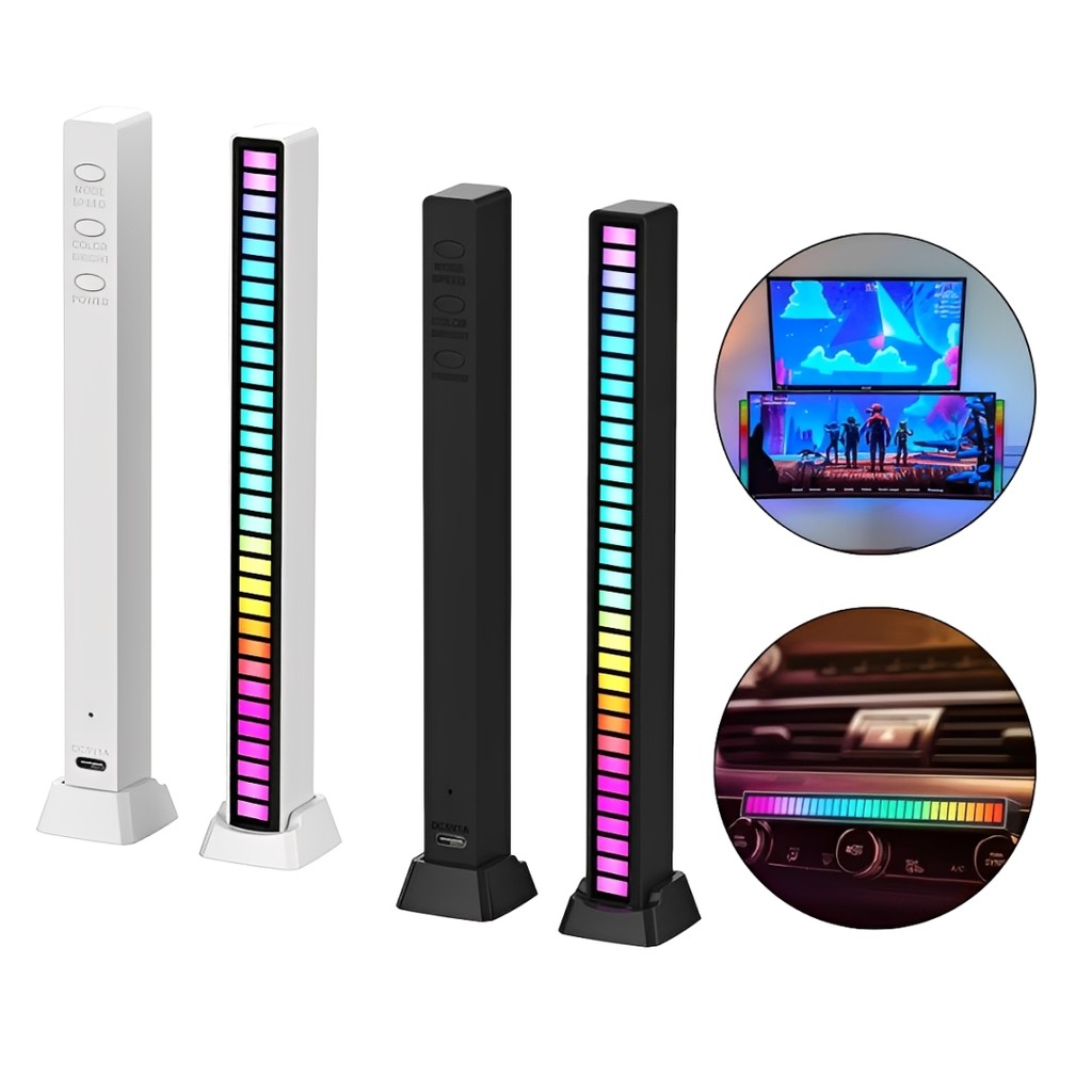 Barra De Led RGB Gamer Rítmica Sensível Ao Som Torre Musical | Shopee ...