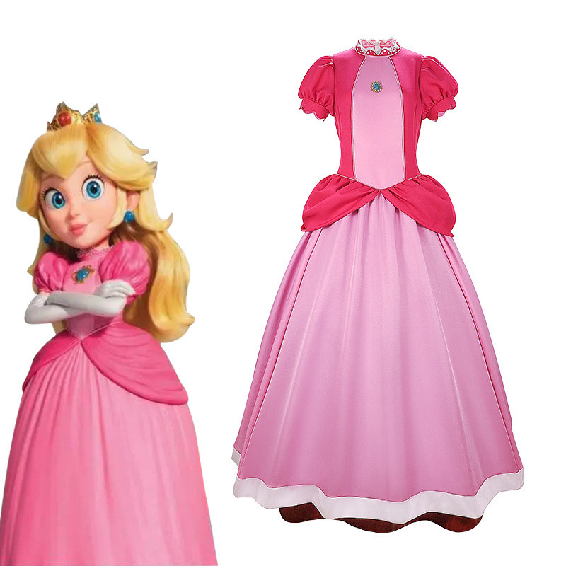 Saia Princesa Flor De Pêssego Super Mario , Biji , Longa De Peach ...