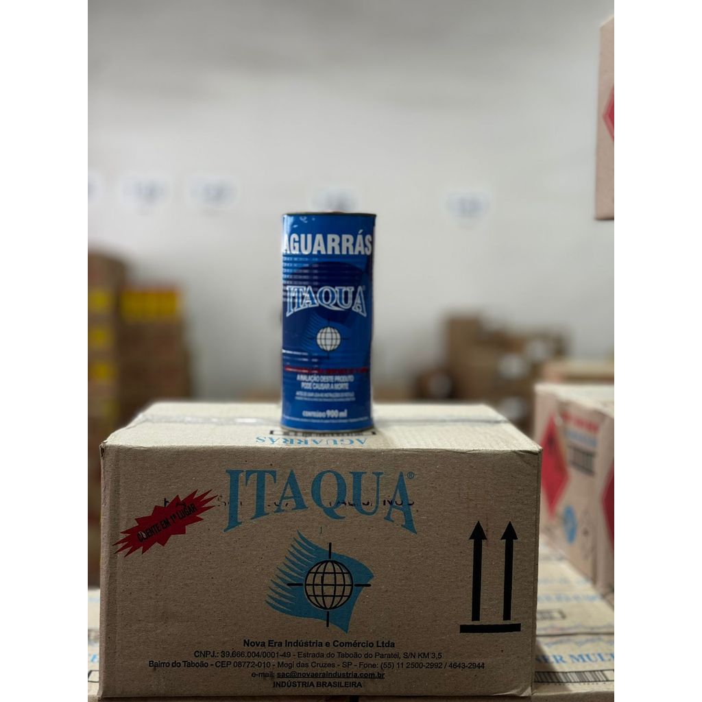Agua Raz Itaqua Aguarras 900ml Diluente Tinta 12 unidades | Shopee Brasil