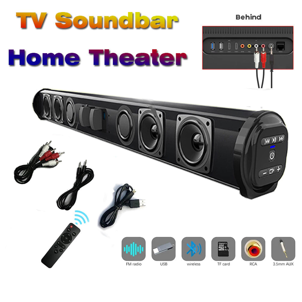 Sistema de Barra Sonora com Som Surround Subwoofer BT para TV e Home ...