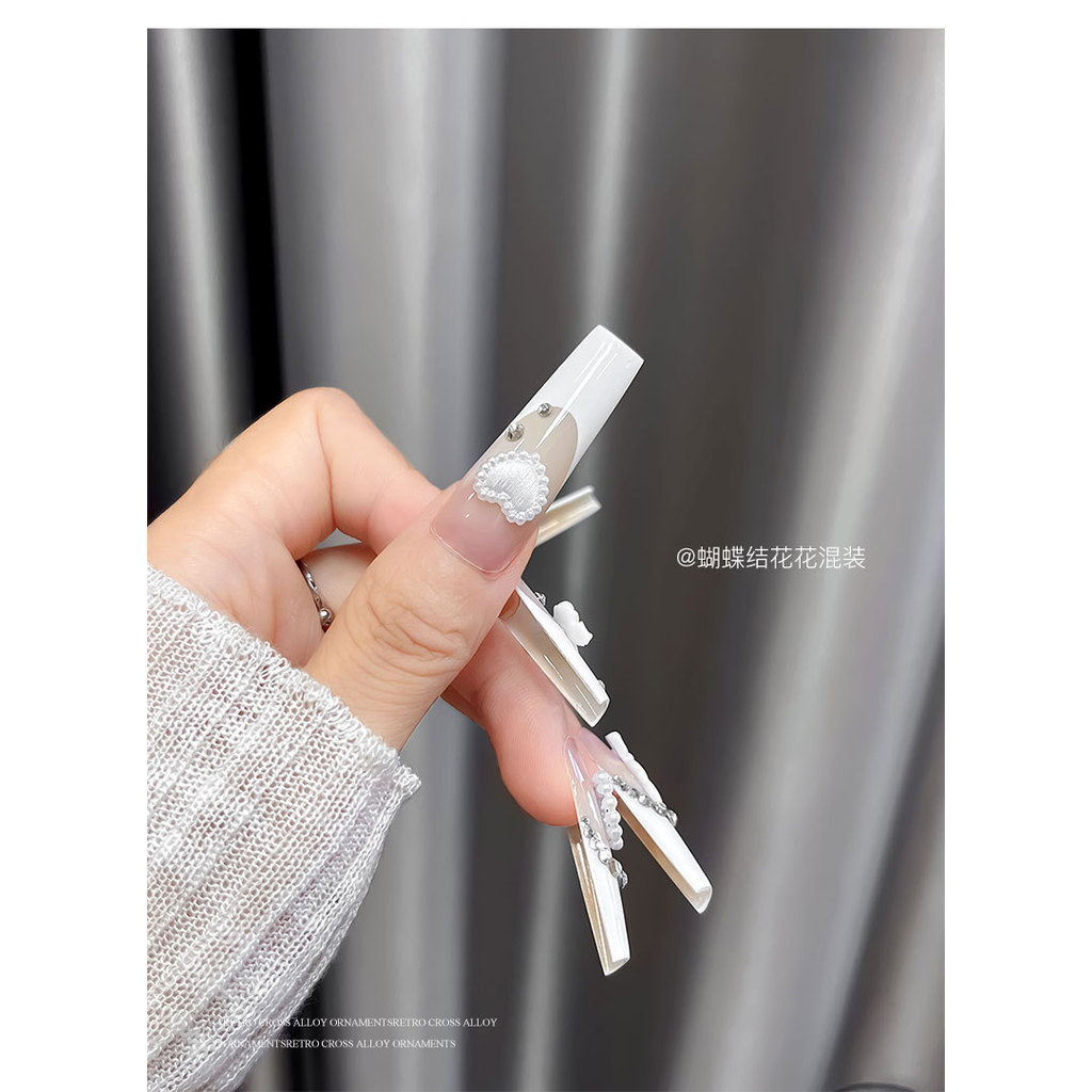 Acessórios de nail art mistos com laço, coração e flor de cinco pétalas ...