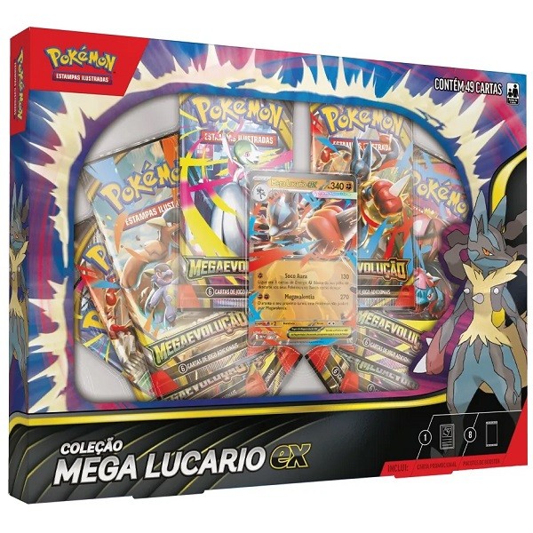 Pokemon BOX Mega Lucario EX Copag | Shopee Brasil