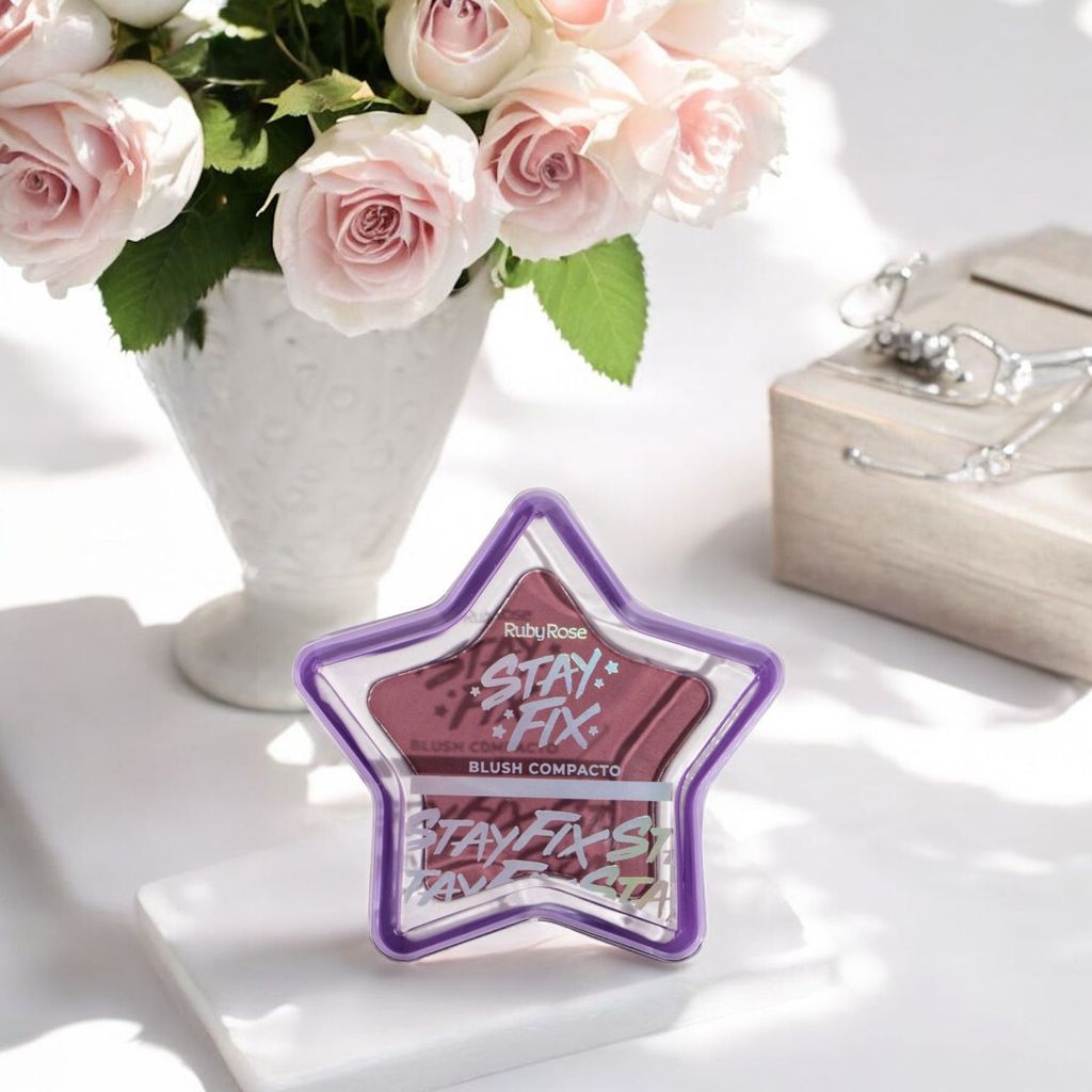 Blush Compacto ST60 Stay Fix Ruby Rose | 5,3g | Shopee Brasil
