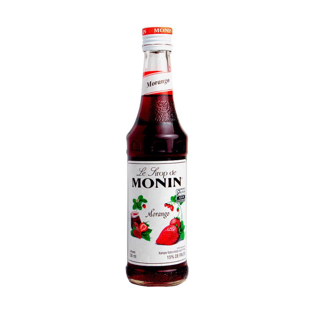 Xarope Monin Morango 330ml Xarope Para Drinks Soda Italiana Mini ...