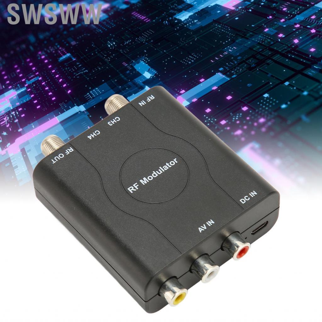 Swsww CIMPLE CO RF Modulator -Composite to Coax Converter NTSC Output ...
