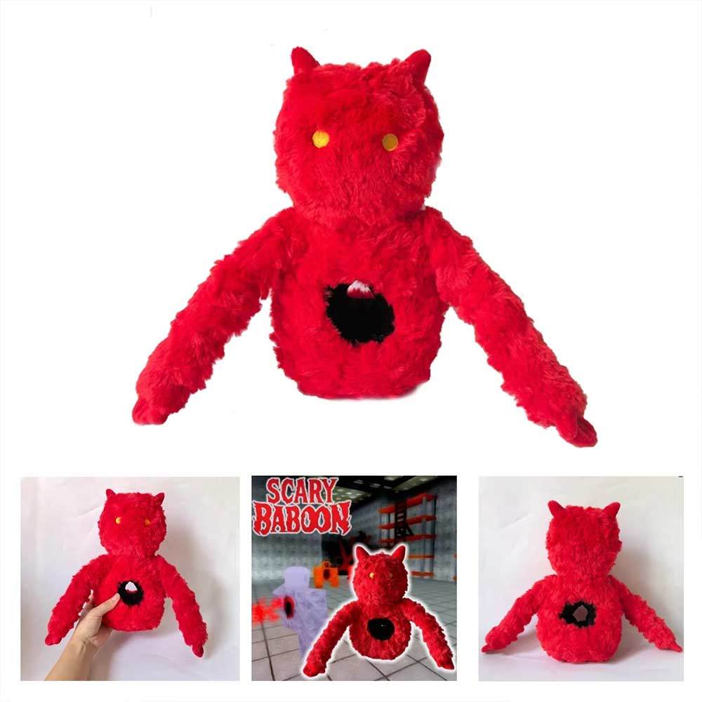Scary Baboon Plush Toy Red Creepy Stuffed Animal Spooky Game | Shopee ...