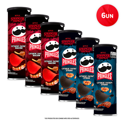 Combo Batata Pringles Stranger Things Netflix 3un Bacon + 3un Steak ...