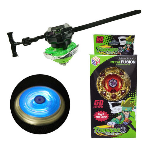 Beyblade 5D com Luz LED – Pião Tornado Speed Top + Lançador Potente ...