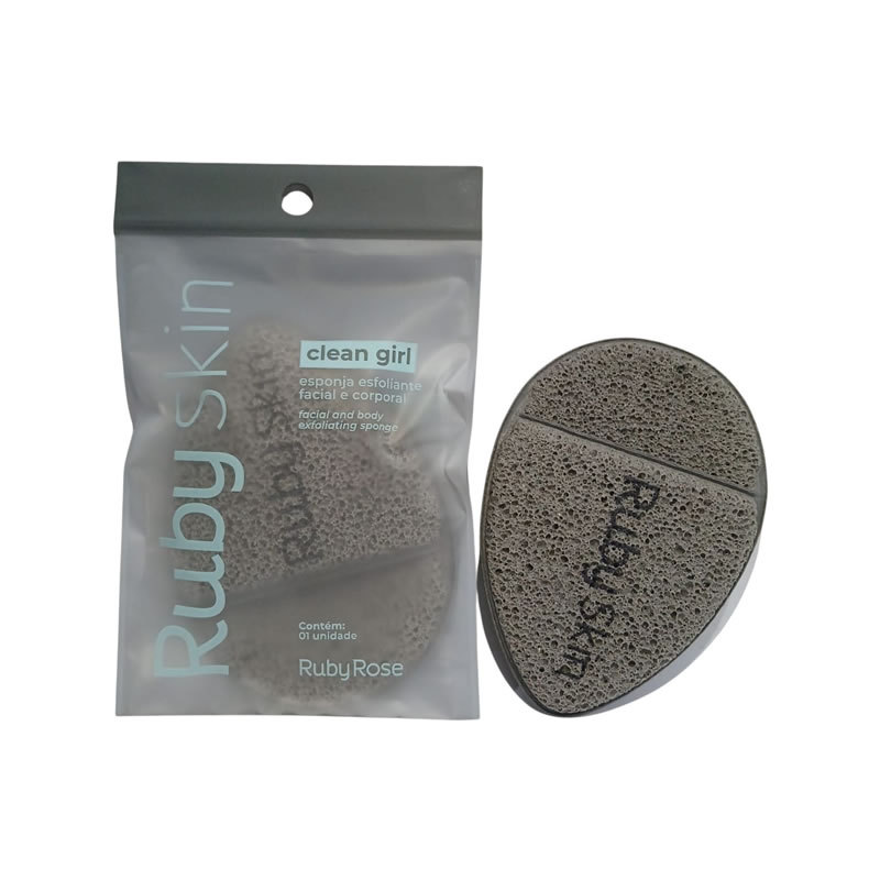 Esponja Esfoliante Facial e Corporal Clean Girl Ruby Rose HB-A7000-2 ...