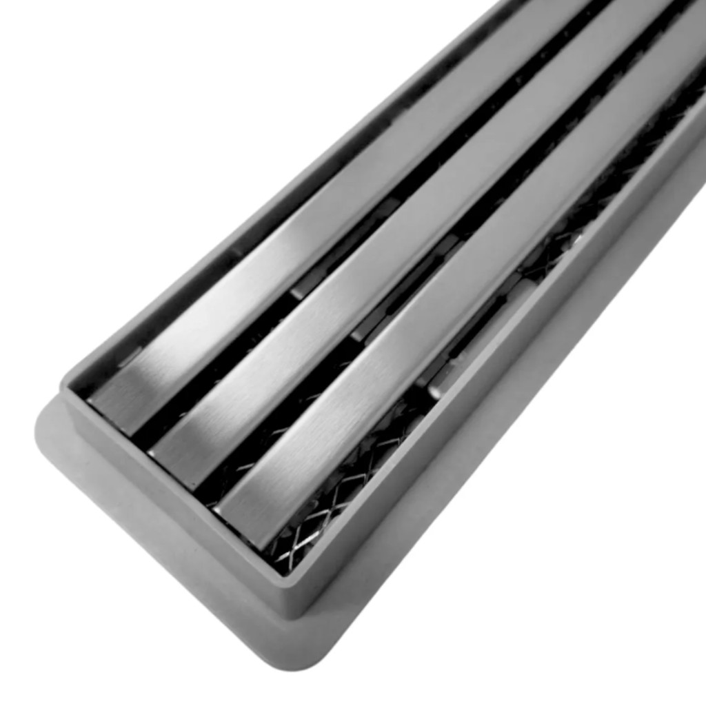 COLETORA 5X70 CINZA ALTURA 3CM COM TRILHO INOX E TELA ANTI INSETO PARA ...