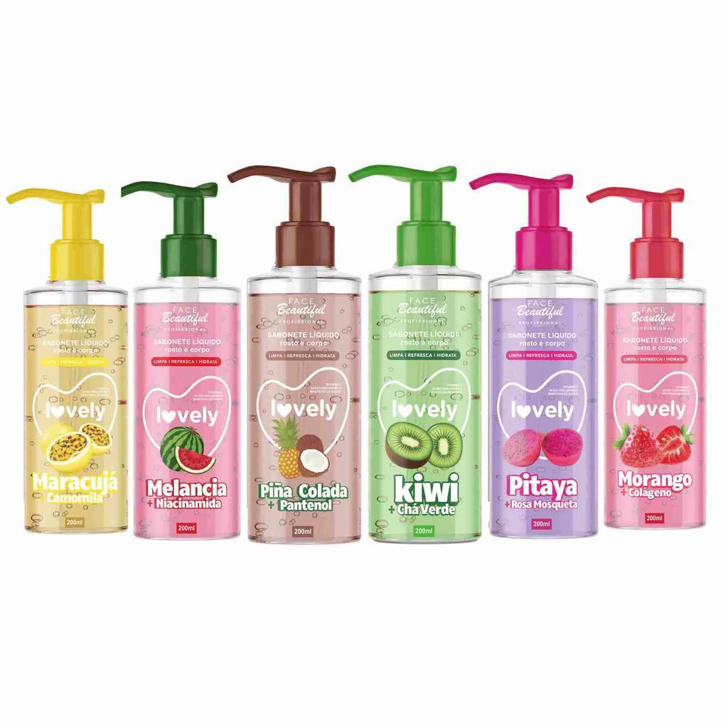 Sabonete PUMP Facial e Corporal de Fruta Skin Care200ml Lovely Face ...