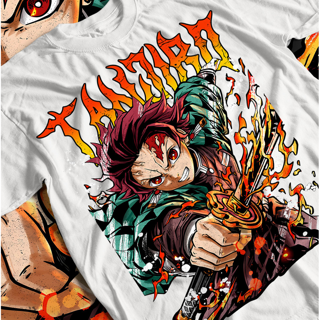 Tanjiro Demon Sailor T-shi RT, mangá Nezuko Backteee, Demon Slayer T ...