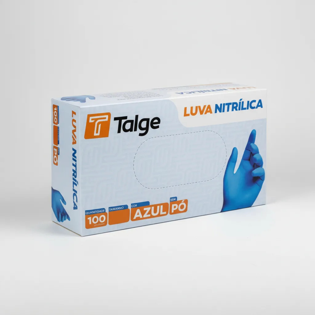 LUVA NITRILICA SEM PÓ AZUL TAM M - TALGE | Shopee Brasil