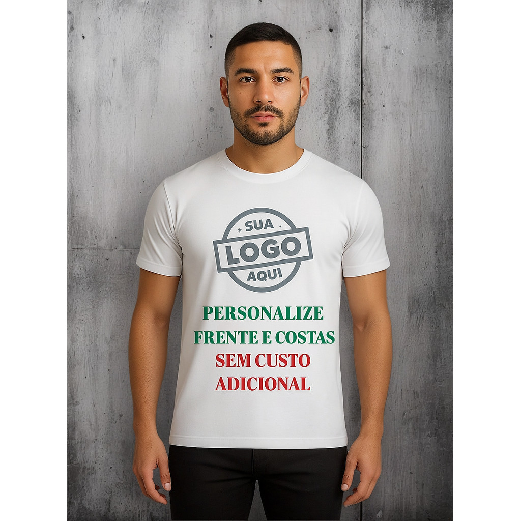 Camiseta Personalizada Logomarca Empresa Uniforme Trabalho | Shopee Brasil