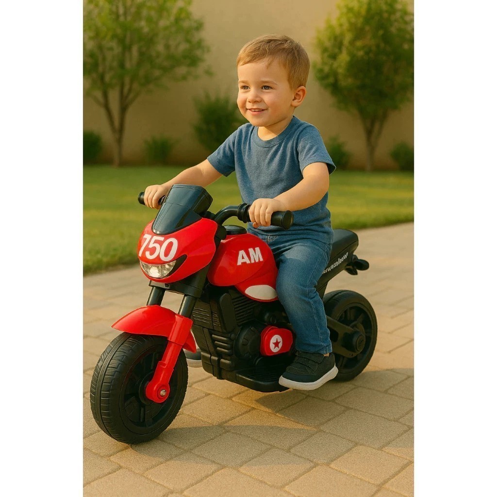 Mini Moto Elétrica Infantil Motoca Passeio Andador Carrinho Acelera ...