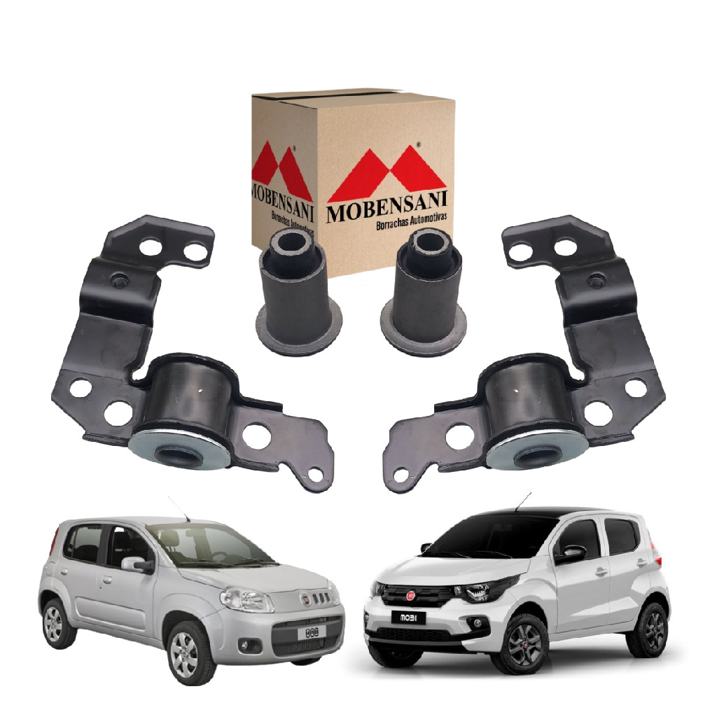 Kit bucha bandeja diant. com barra uno mobi palio Mobesani | Shopee Brasil