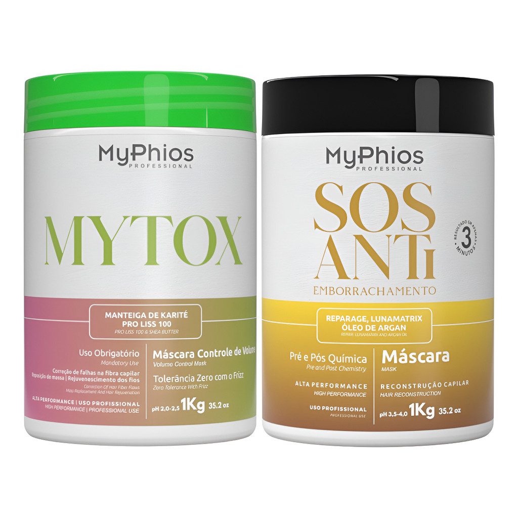 Myphios Btx Capitar Mytox 1kg + Sos 1l Antiemborrachamento | Shopee Brasil