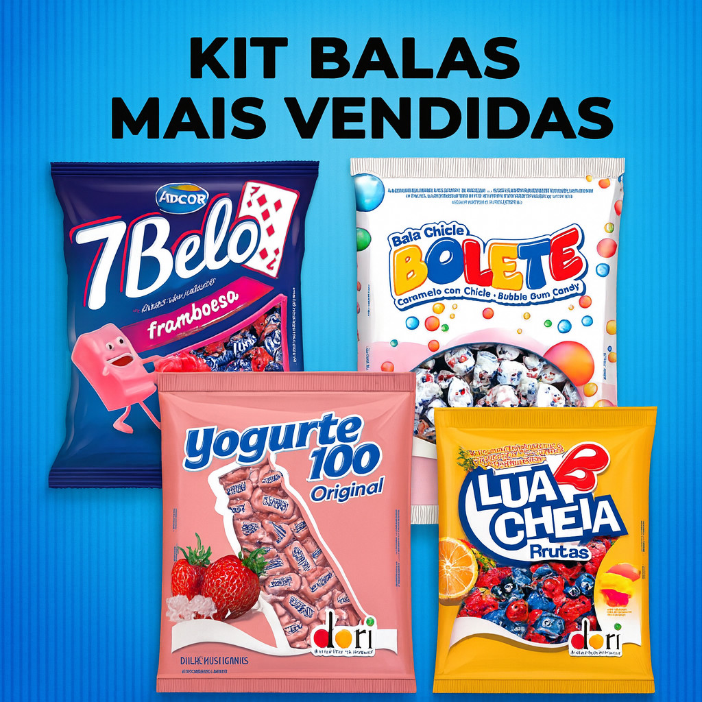 Kit Festa com as Balas Mais Vendidas – Yogurte 100, Bolete, 7Belo, Lua ...