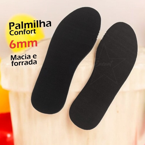 Palmilha Macia em EVA 6mm Macia - 34 ao 43 para Tênis, Sapato, Bota ...