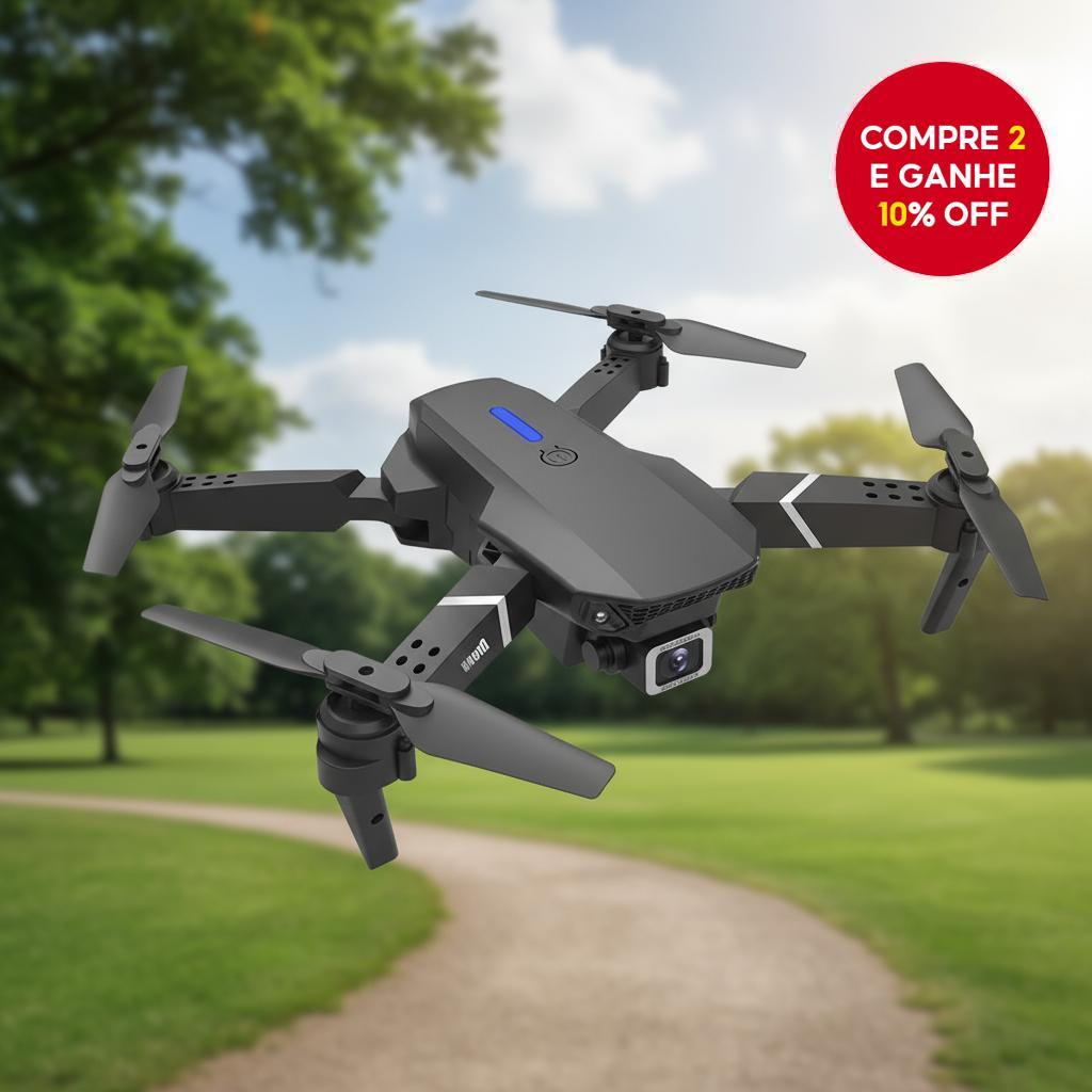 E88 Pro Quadricóptero com Câmera Dupla HD, WiFi FPV, Posicionamento GPS ...