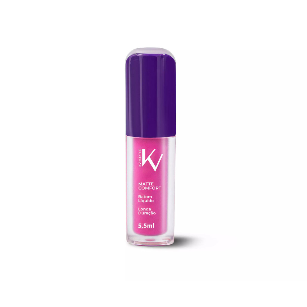 BATOM LIQUIDO MATTE COMFORT PINK NEON KV MAKEUP 5,5ML | Shopee Brasil