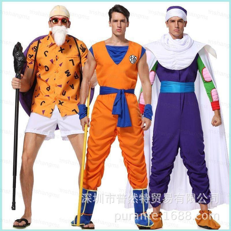 Fantasia de cosplay PS2 DRAGON BALL Son Goku Mestre Roshi Piccolo ...