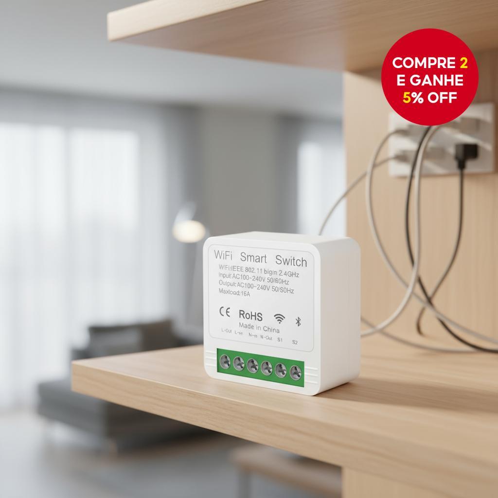 SMATRUL EWeLink 16A MINIR2 Wifi Interruptor Inteligente DIY Luz 2 Vias ...