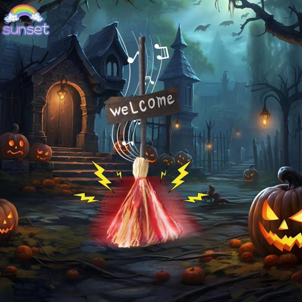 Vassoura De Bruxa De Halloween SUNSET , Dançante Elétrica Com Som ...