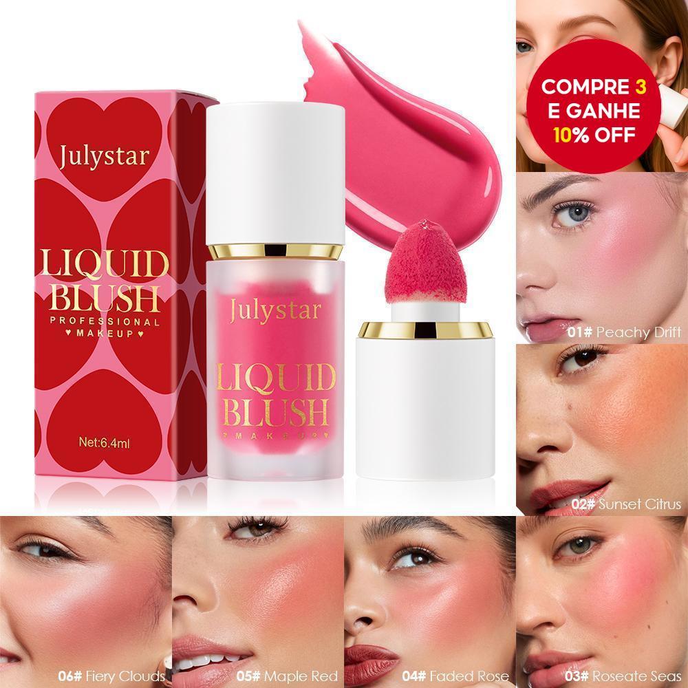 Julystar Jelly Lip , Cheek & Blush Liquid , Cor Altamente Pigmentada E ...