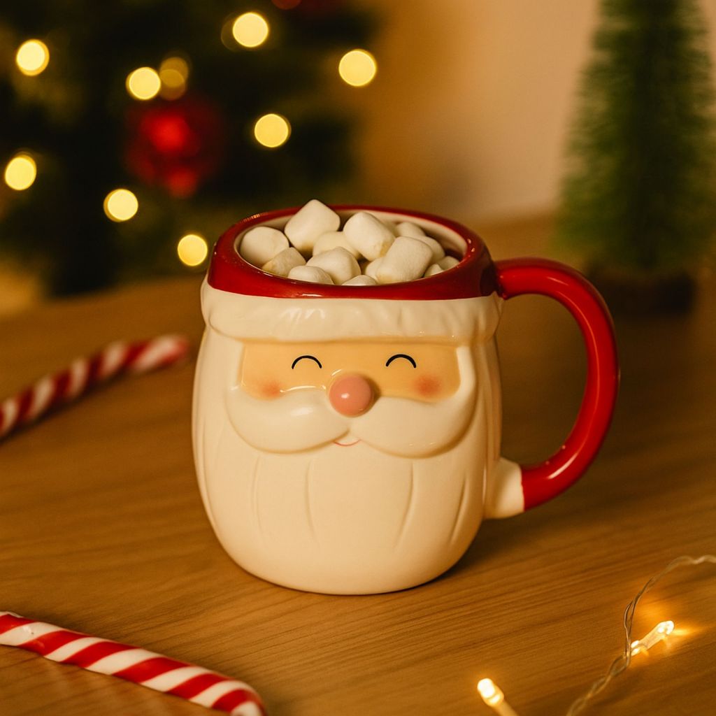 CANECA PAPAI NOEL CERAMICA NATAL 2025 330ML | Shopee Brasil