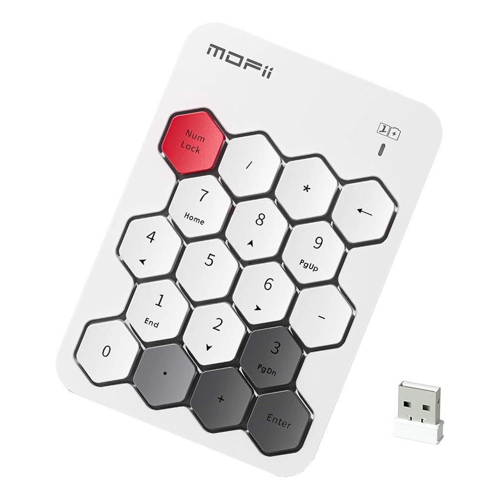 Teclado Numérico Inalámbrico Mofii Sk660 En Blanco | Shopee Brasil