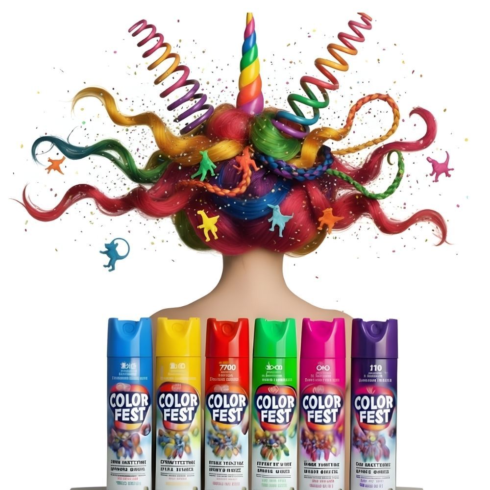 Spray Cabelo Maluco Color Fest 150ml - Tinta Temporária | Shopee Brasil