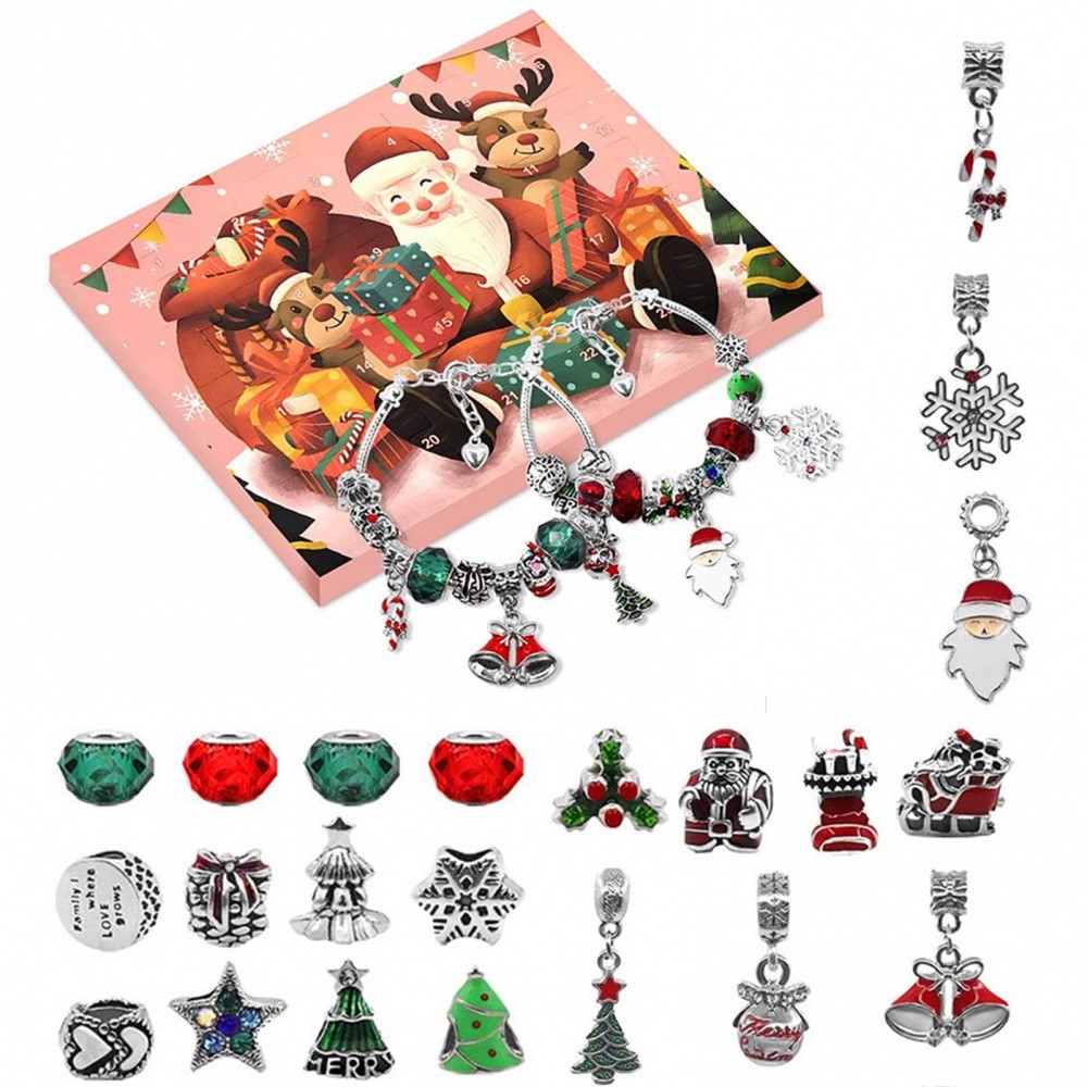 Conjunto De Pulseira De Calendário Do Advento De Natal 2025 De Contagem ...