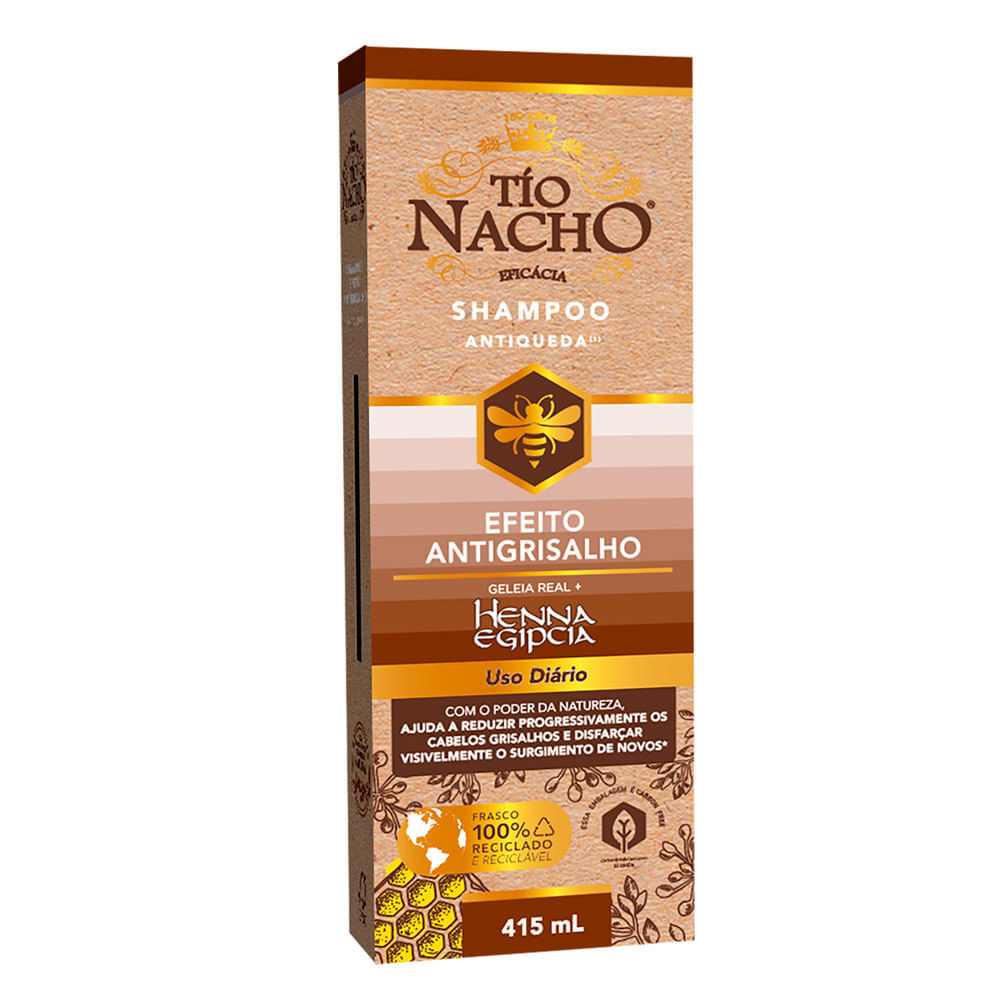 Shampoo Tío Nacho Antiqueda Antigrisalho Geleia Real Henna Egípcia ...
