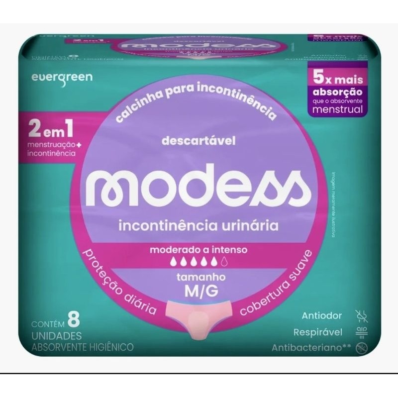 KIT 2 PACOTES CALCINHA ABSORVENTE 2em1 PARA INCONTINÊNCIA/MENSTRUAÇÃO ...