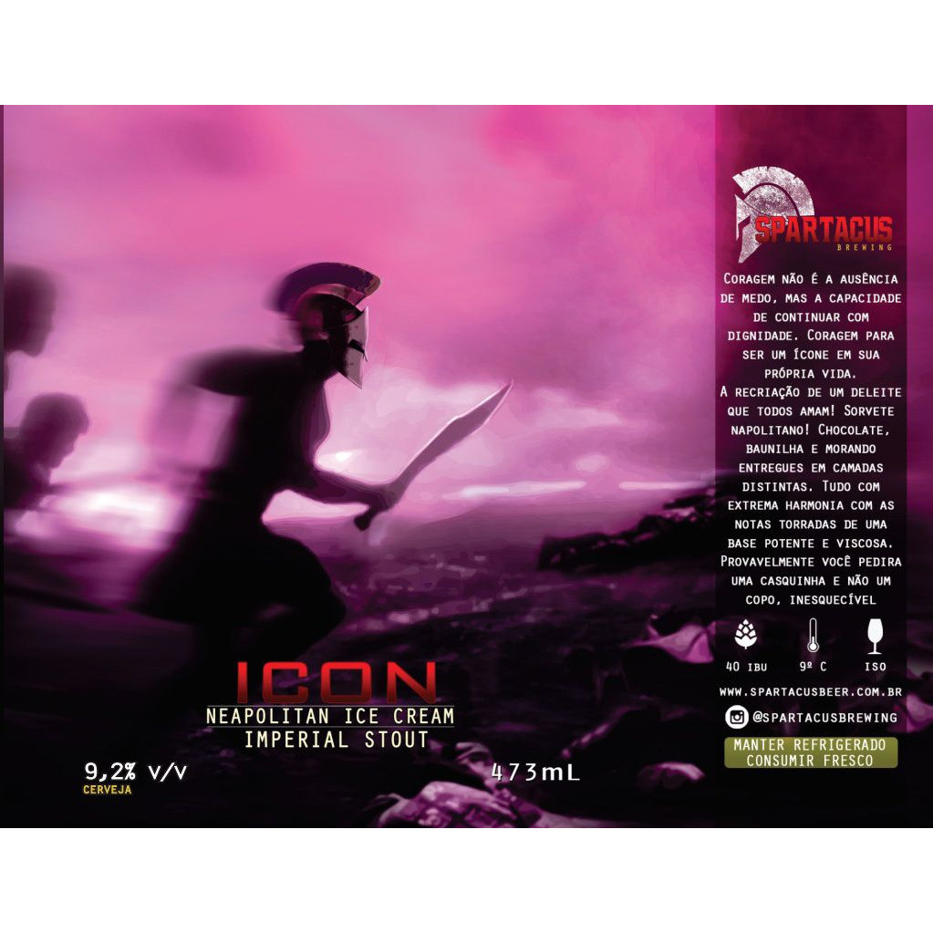 Cerveja Spartacus - ICON - NEAPOLITAN ICE CREAM IMPERIAL STOUT | Shopee ...