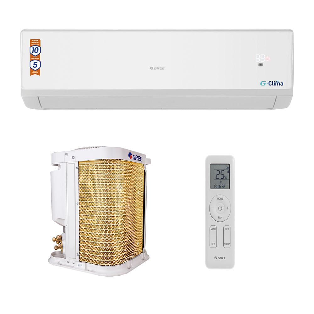 Ar Condicionado Split Hi-Wall Inverter G-Clima Gree 12.000 Btus Frio ...