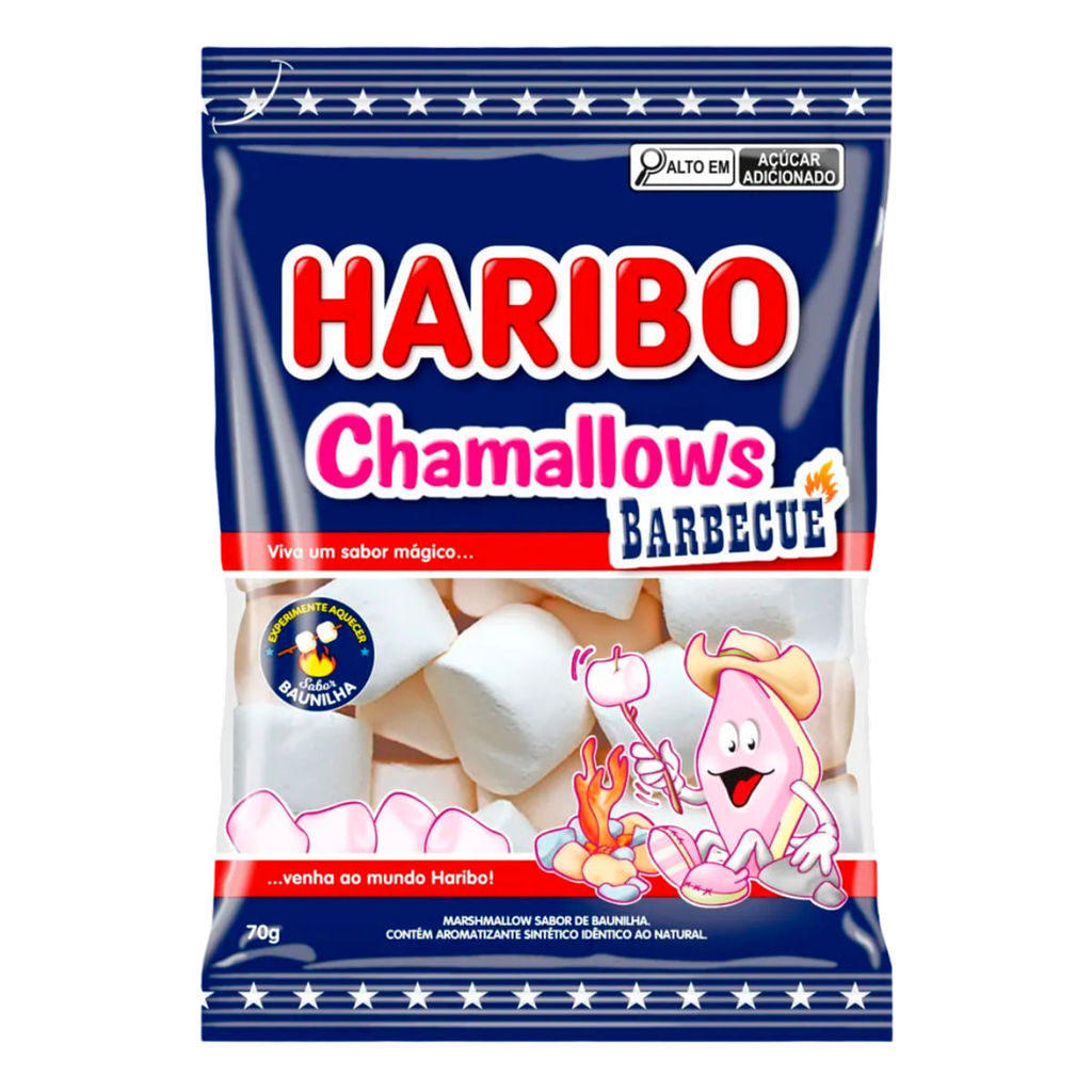 Marshmallow Chamallows Barbecue 70g - Haribo | Shopee Brasil