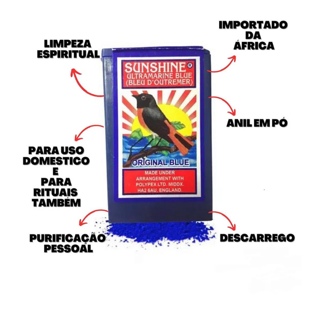 Kit c/6 Wagi Oage Anil Africano Pó para Limpeza Espiritual | Shopee Brasil