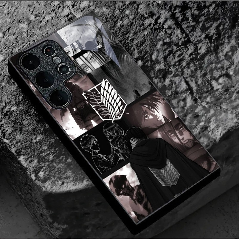 Attack on Titan 01 design Capa De Telefone De Vidro Para Samsung Galaxy ...
