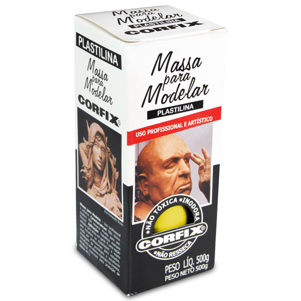Massa Plastilina Para Modelar 500g Corfix | Shopee Brasil