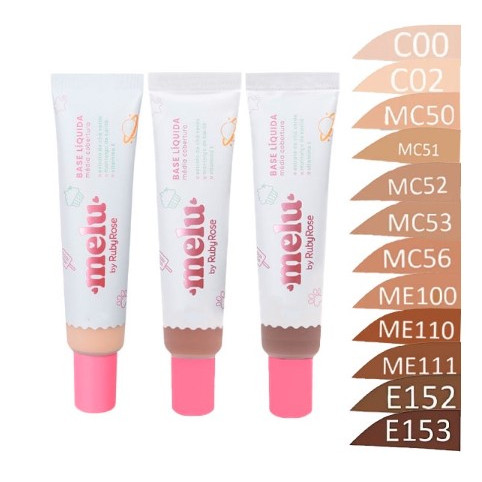 BASE LIQUIDA MELU RUBY ROSE RR-872 | Shopee Brasil
