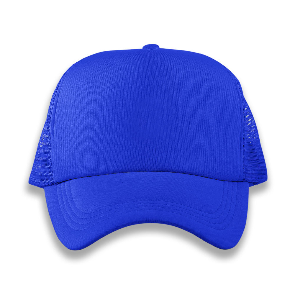 Boné Azul Trucker Telinha Liso Aba Curva Bone Unissex Redinha Varias ...