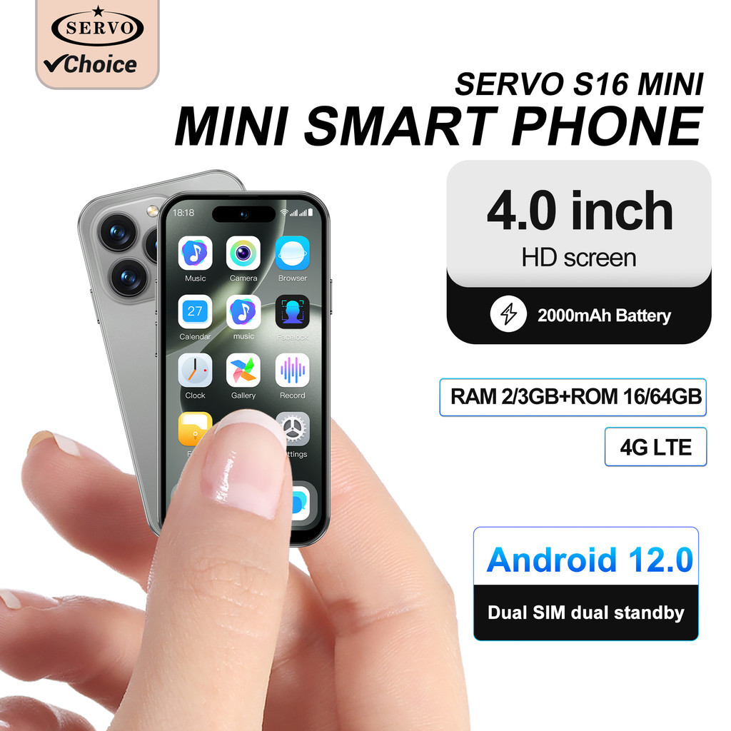 SERVO S16 Mini 4G LTE Smartphone Android 12.0 16GB/64GB Google Play ...
