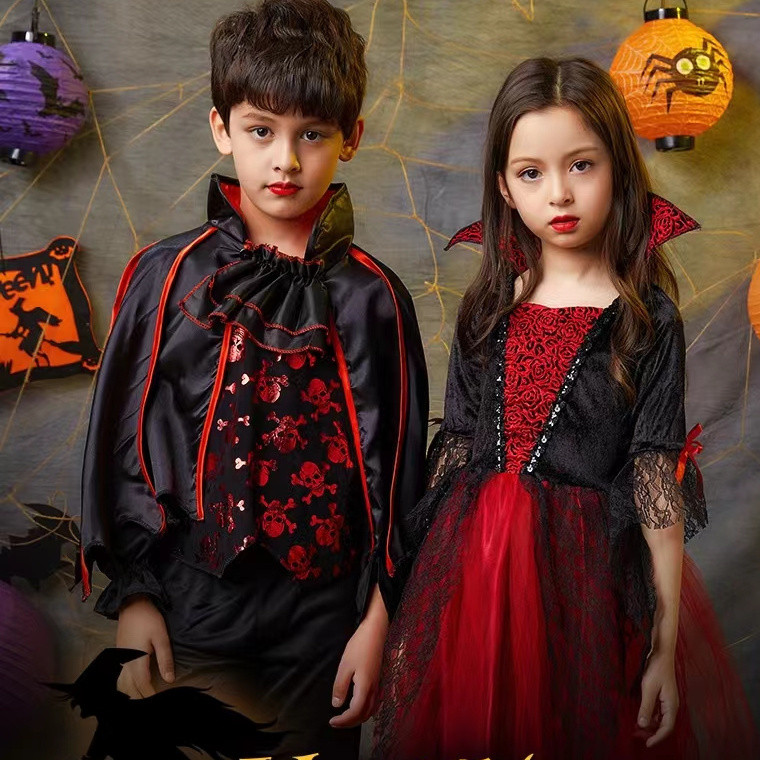 Halloween crianças vampiro manto desempenho traje meninas vestido de ...