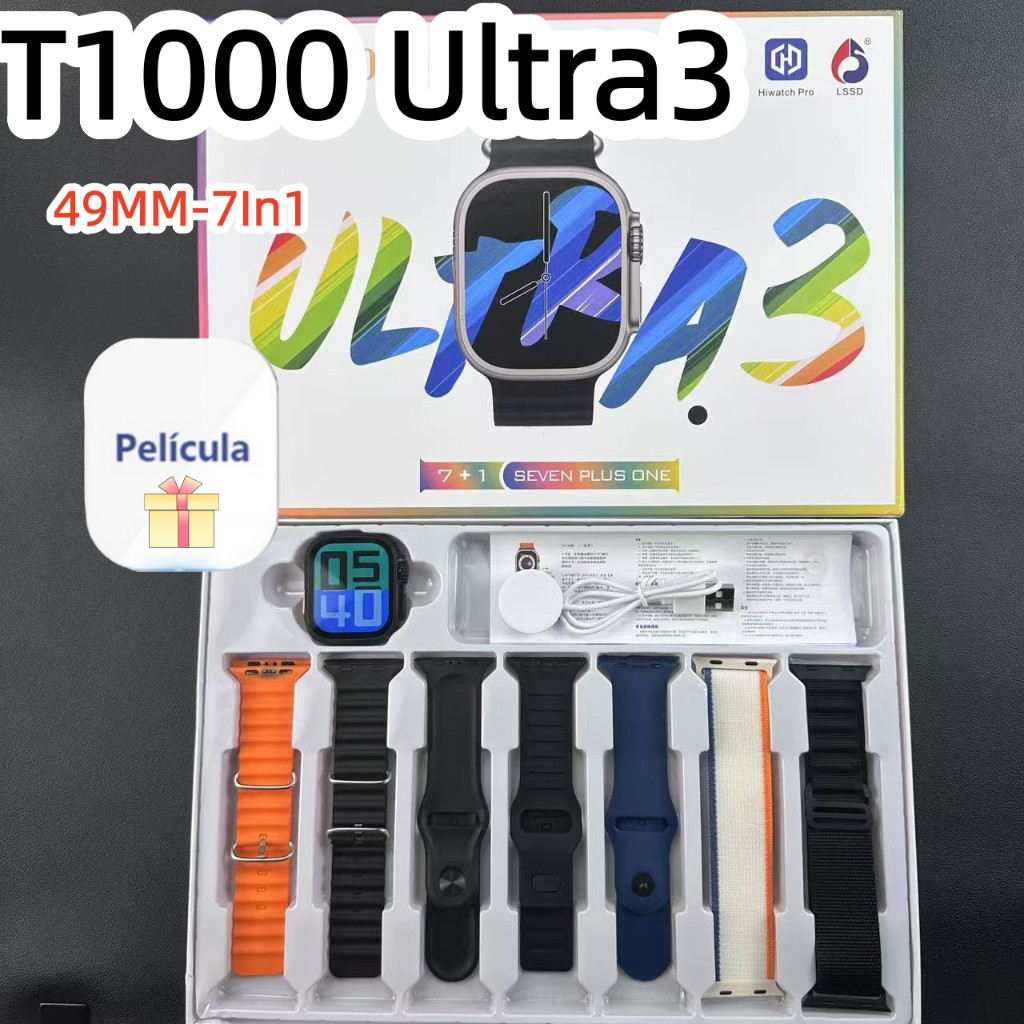 S100 Ultra 9 Novo Smartwatch 7 Em 1 Correias 49mm Tela De Toque ...