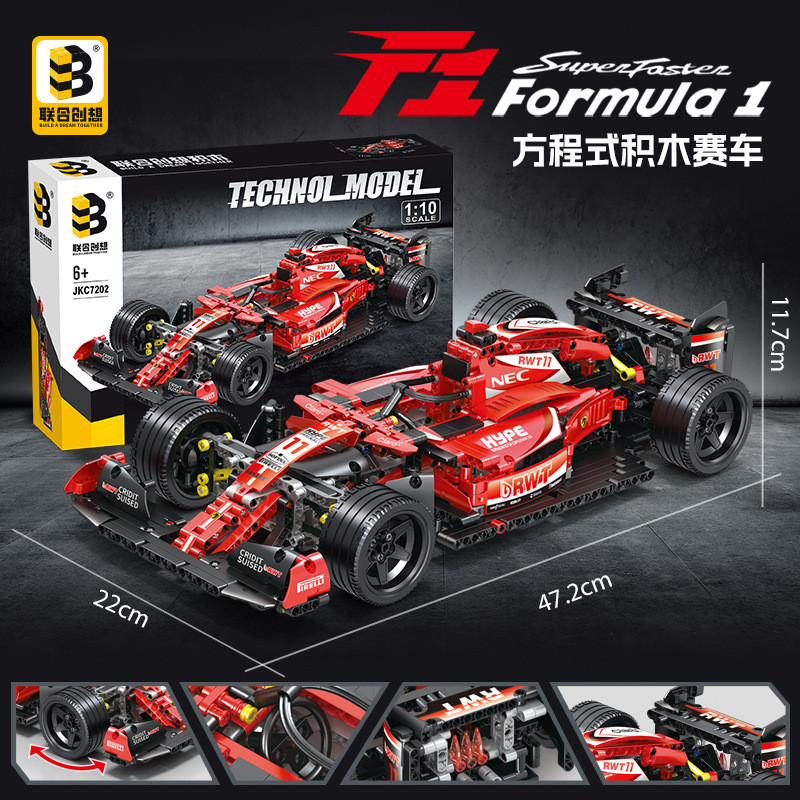 Blocos de construção montados em carro de fórmula Ferrari F1 1: 10 ...