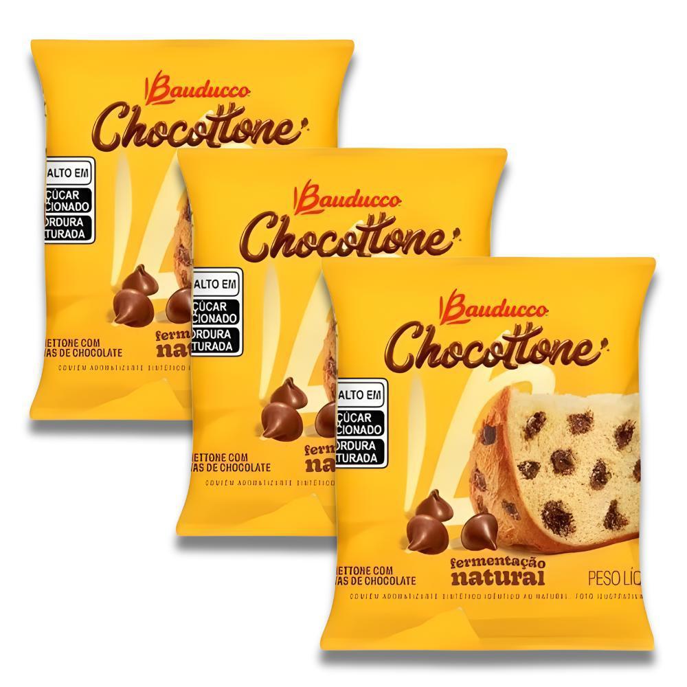 Mini Chocotone Bauducco Gotas Chocolate Kit 3 unidades 80g | Shopee Brasil