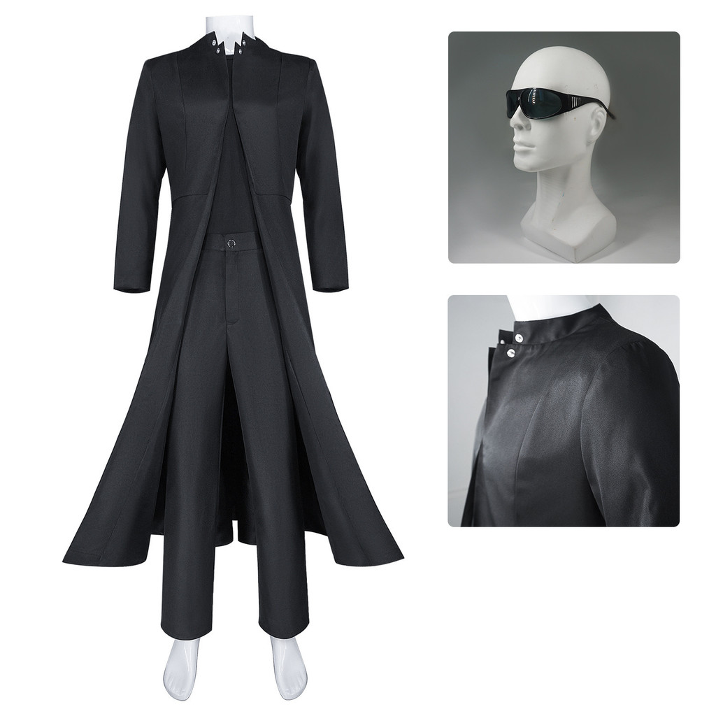 Fantasia de Neo Cosplay Filme Matrix 4 Casaco de Neo Fantasia de ...