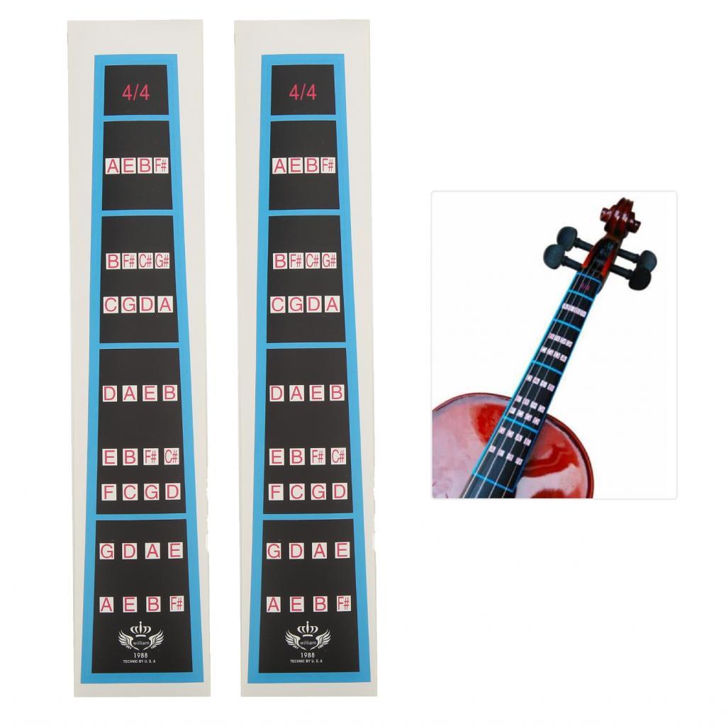 Violin Stickers Universal PVC Fiddle Fingerboards Sticker 2Pcs for ...